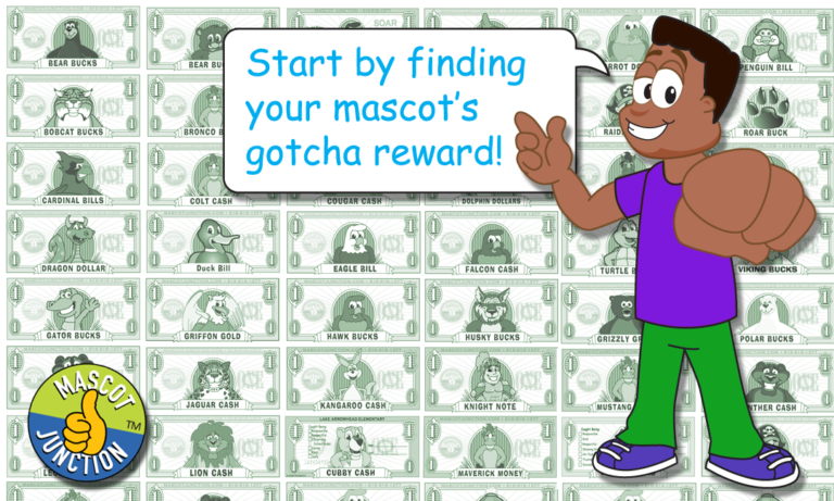 Gotcha Rewards Templates Featuring Kid Friendly Mascots