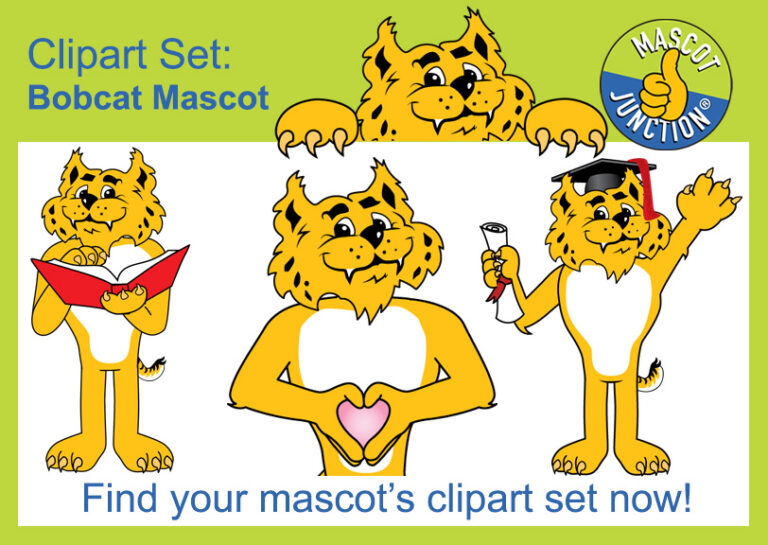 Bobcat Mascot Clipart Illustrations - PBIS Posters
