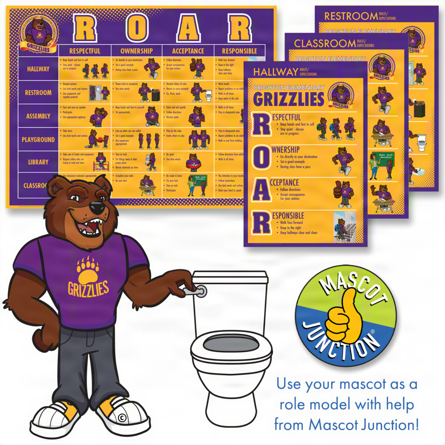 Grizzly ROAR Matrix - PBIS Posters